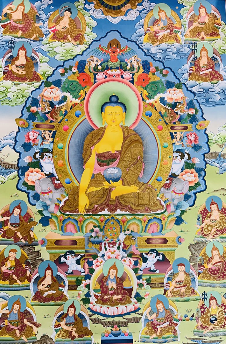Seventeen Great Masters (Panditas) of Nalanda Monastery - The Stupa