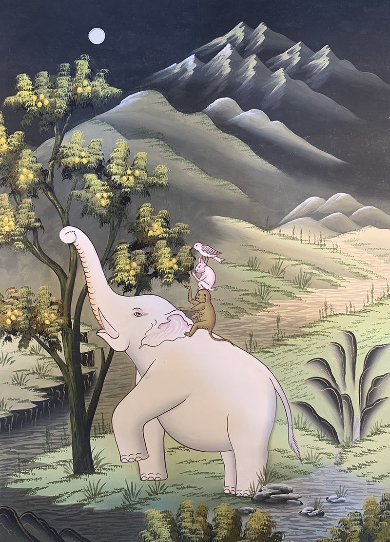 The Four Harmonious Friends Story - The Stupa
